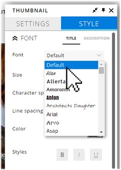 Customizing Thumbnail Gallery Font Style - Website.com Knowledge Base
