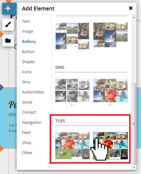Adding a Tiles Gallery - Website.com Knowledge Base