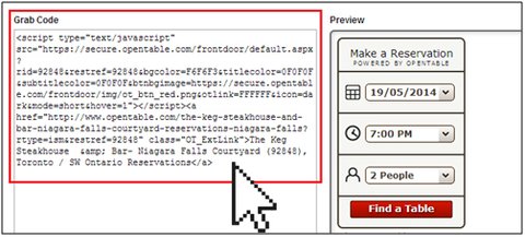 OpenTable Reservation - Website.com Knowledge Base