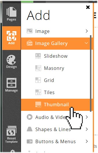 Adding a Thumbnail Gallery - Website.com Knowledge Base