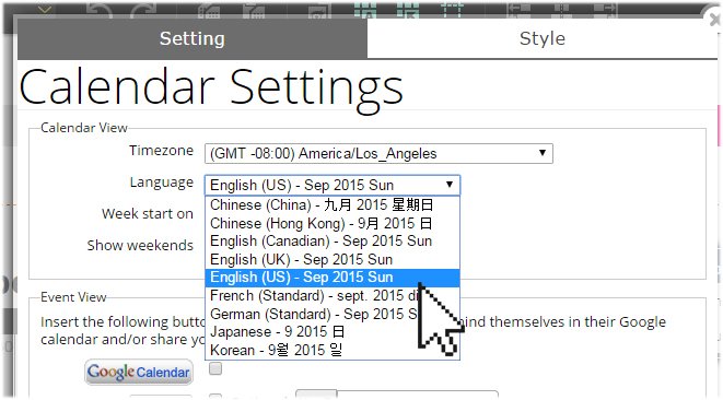Customizing Calendar Settings - Website.com Knowledge Base