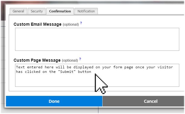 Form Submission Confirmations - Website.com Knowledge Base