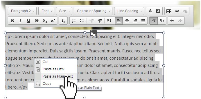 Adding Plain Text - Website.com Knowledge Base
